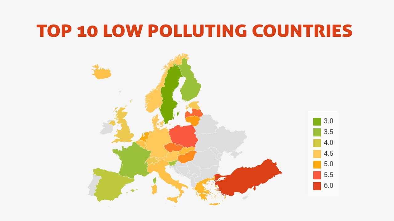 Top 10 Low Polluting Countries Youtube