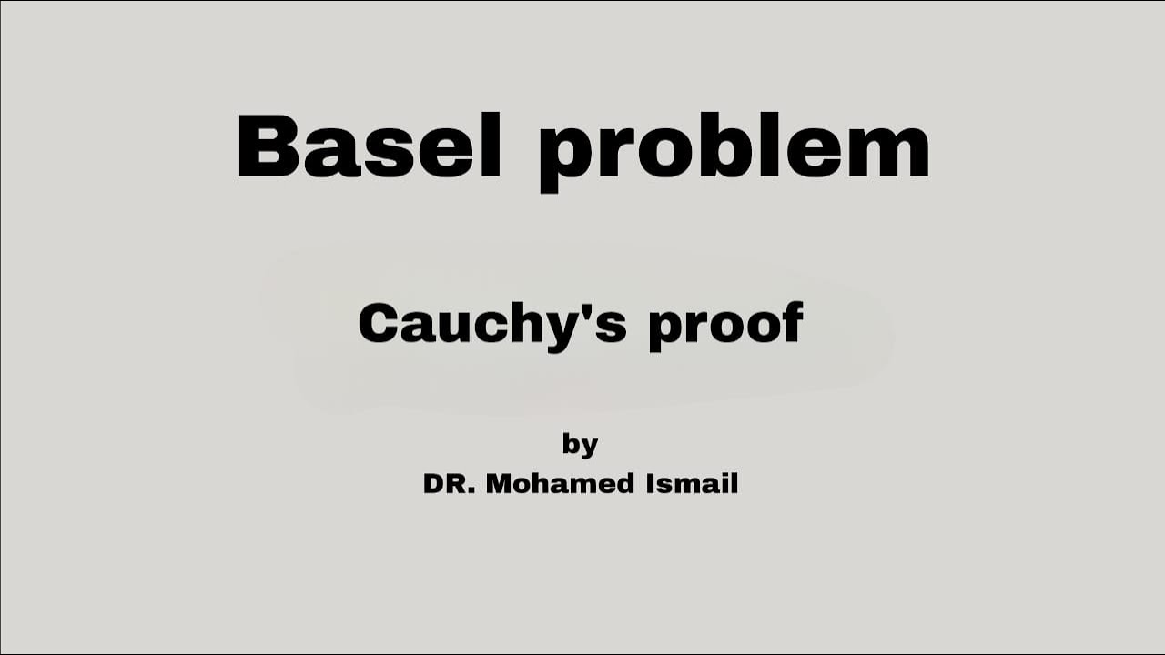 lec 3 Cauchy proof for Basel problem - YouTube