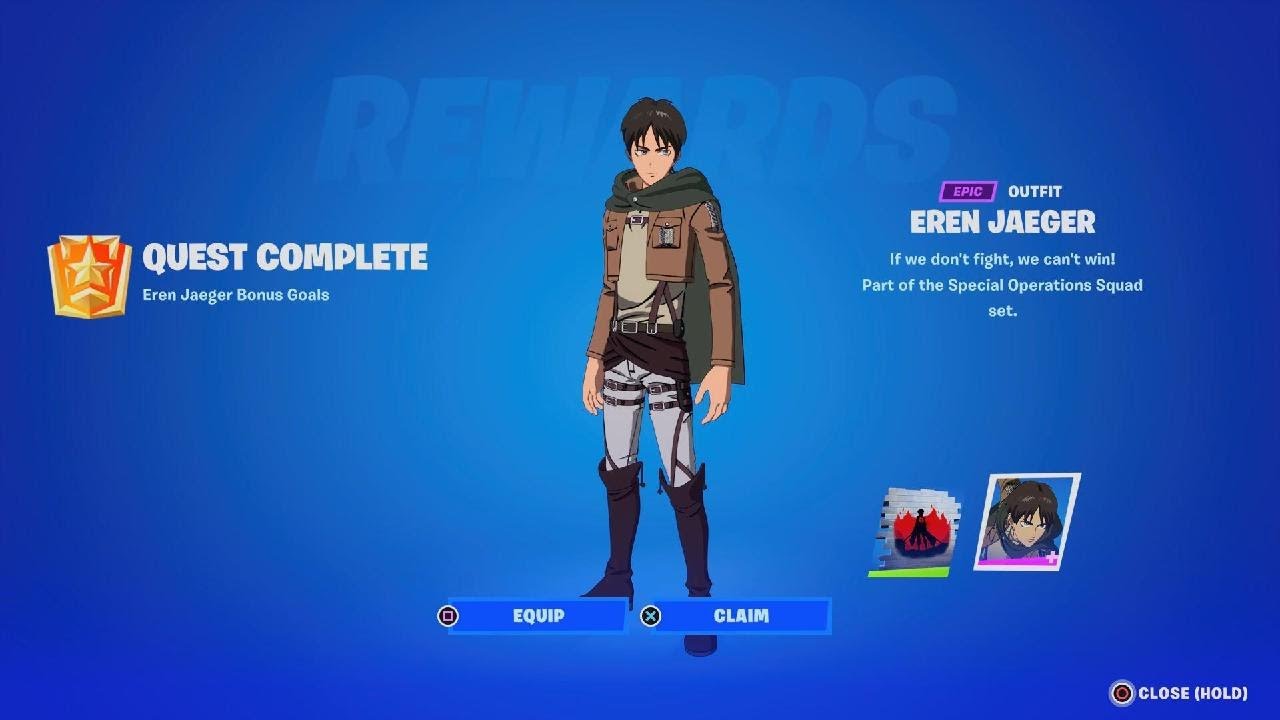 HOW I COMPLETE THE EREN JAEGER Skin In 30 Seconds - YouTube