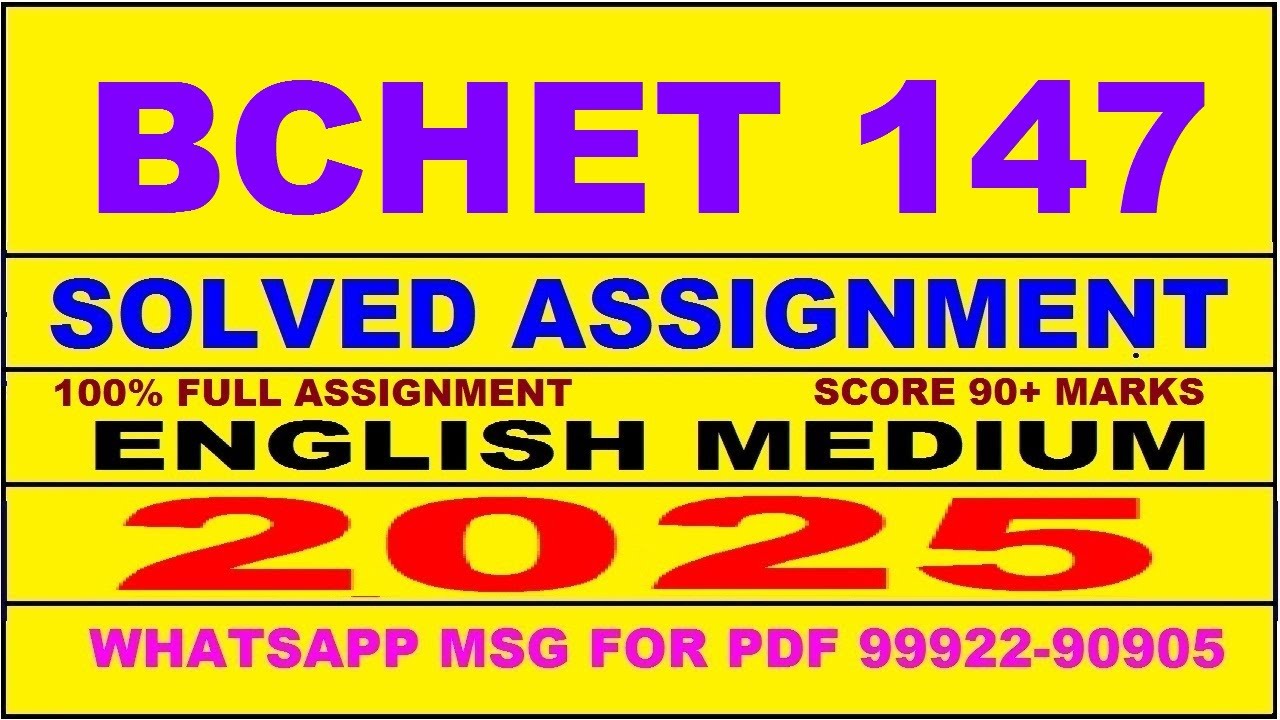 bchet 149 solved assignment 2025 | bchet 149 solved assignment in ...