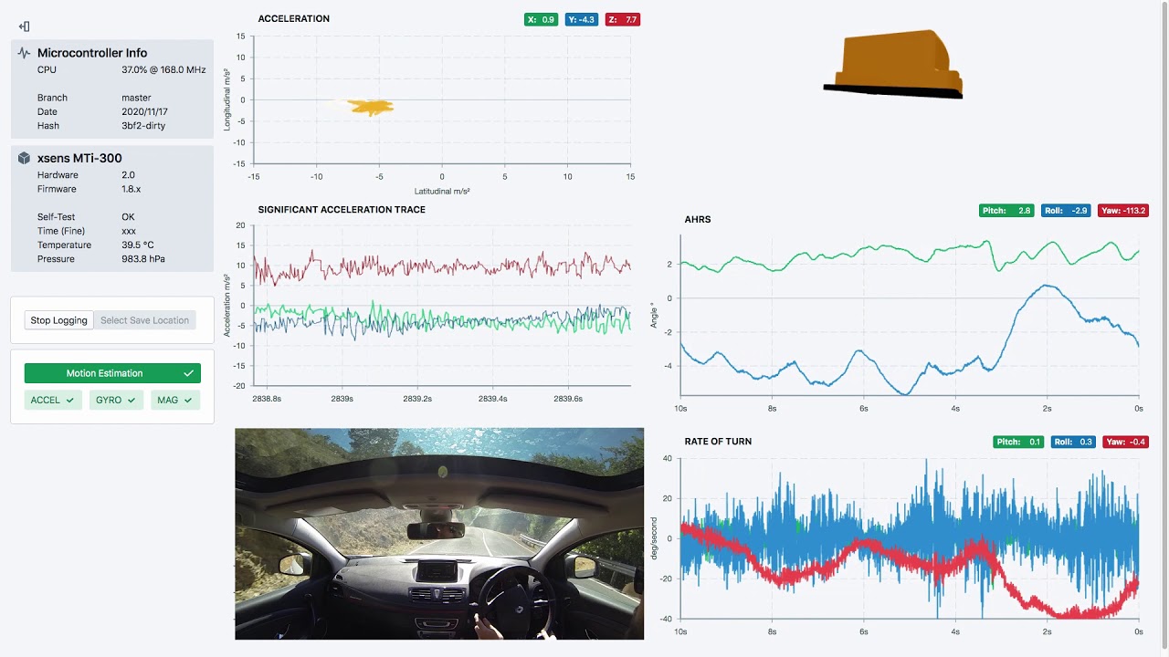 xsens IMU with Electric UI - YouTube