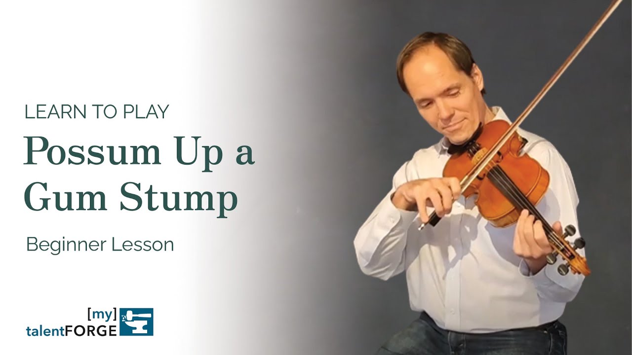 Possum Up a Gum Stump - Beginner Fiddle Lesson - YouTube