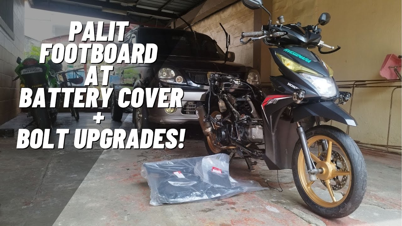 PAANO MAGPALIT NG FOOTBOARD AT BATTERY COVER + BOLTS UPGRADE! | HONDA ...