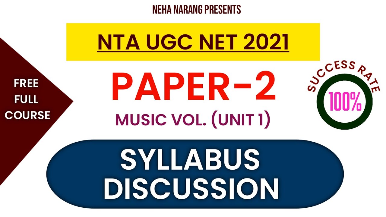Nta Ugc Net Music Syllabus || Unit 1 Syllabus || Neha Narang||Music ...