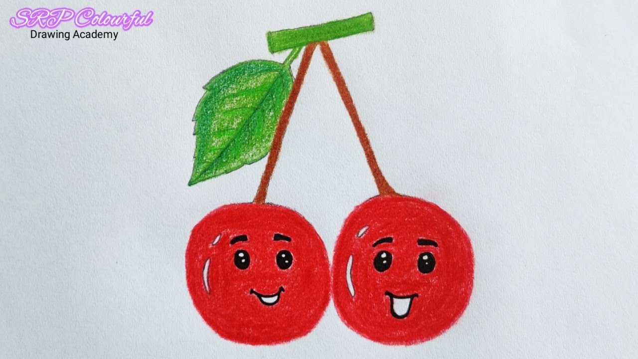 Easy Drawing Hack: Draw the Cutest Cherry EVER! How to draw cherry 🍒 ...