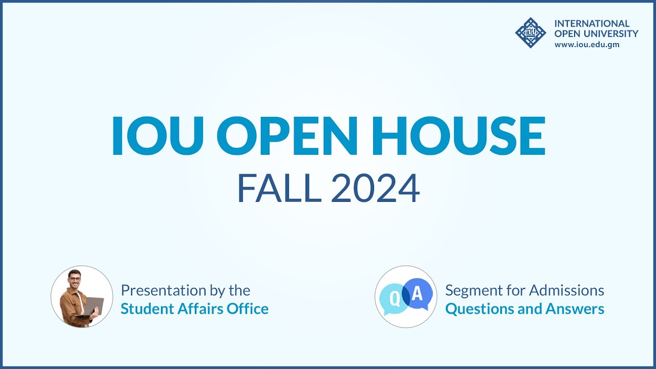 IOU Open House: Fall 2024 - YouTube