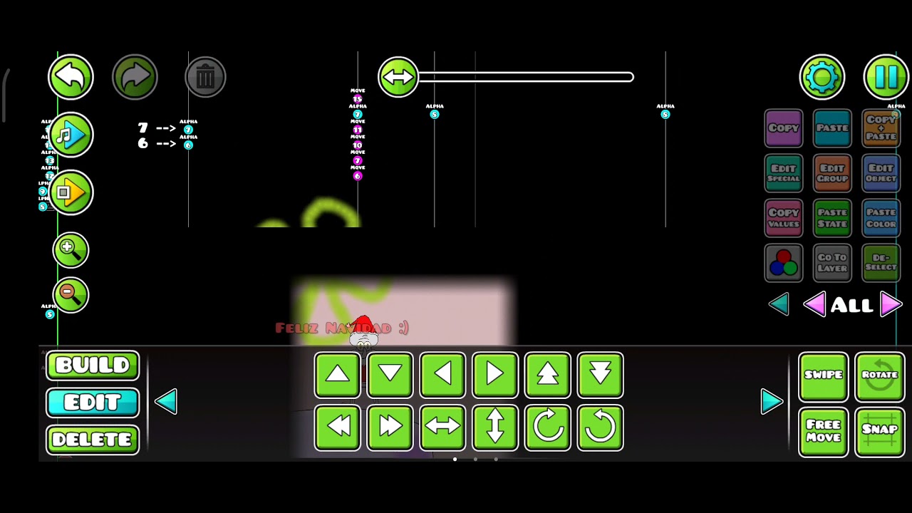 proceso de creación de Calamardo Santa Claus en Geometry Dash. - YouTube