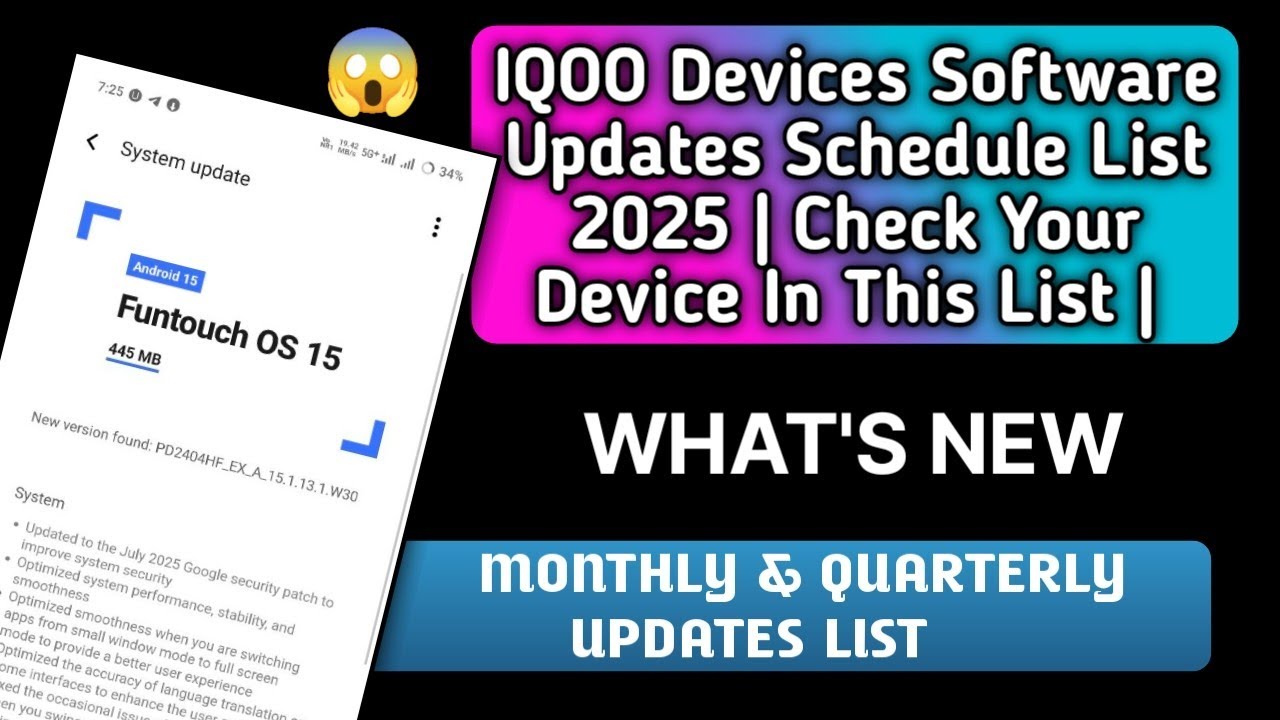 IQOO Devices Software Updates Schedule List 2025 | Check Your Device In ...