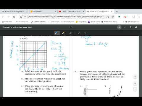 Incline Plane Forces Review questions #1-10 - YouTube