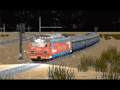 Train Sim - Desert Using VL65 at Rainy Night - Simulasi Kereta Api - YouTube