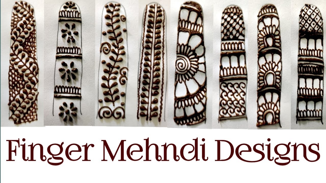 Finger Mehndi Designs | Types of finger Mehndi Designs | Henna designs ...