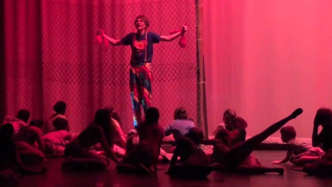 Kyle McKee as Jesus is crucified in the Finale of Godspell. - YouTube