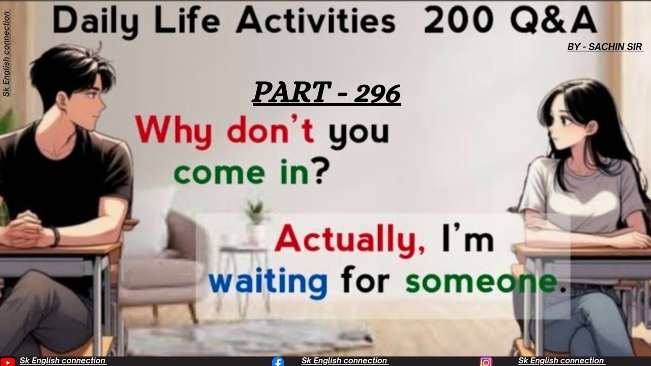 PART - 296 / english very short dialogues / english speaking practice ...