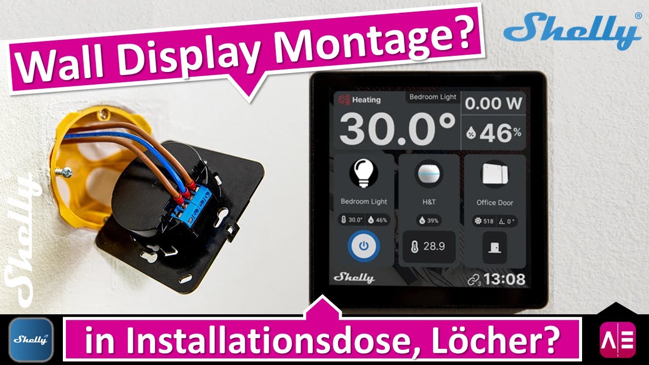 Shelly Wall Display Montage, wie montiere ich das Shelly Wall Display ...