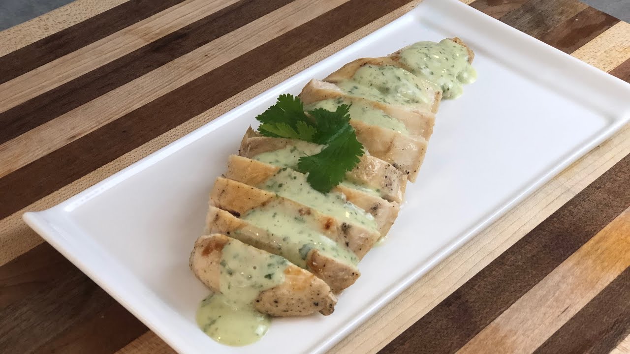 Pechuga en salsa de cilantro - YouTube