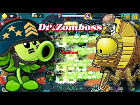 Mega Gatling Pea Max Level And Max Mastery Vs Dr Zomboss - YouTube