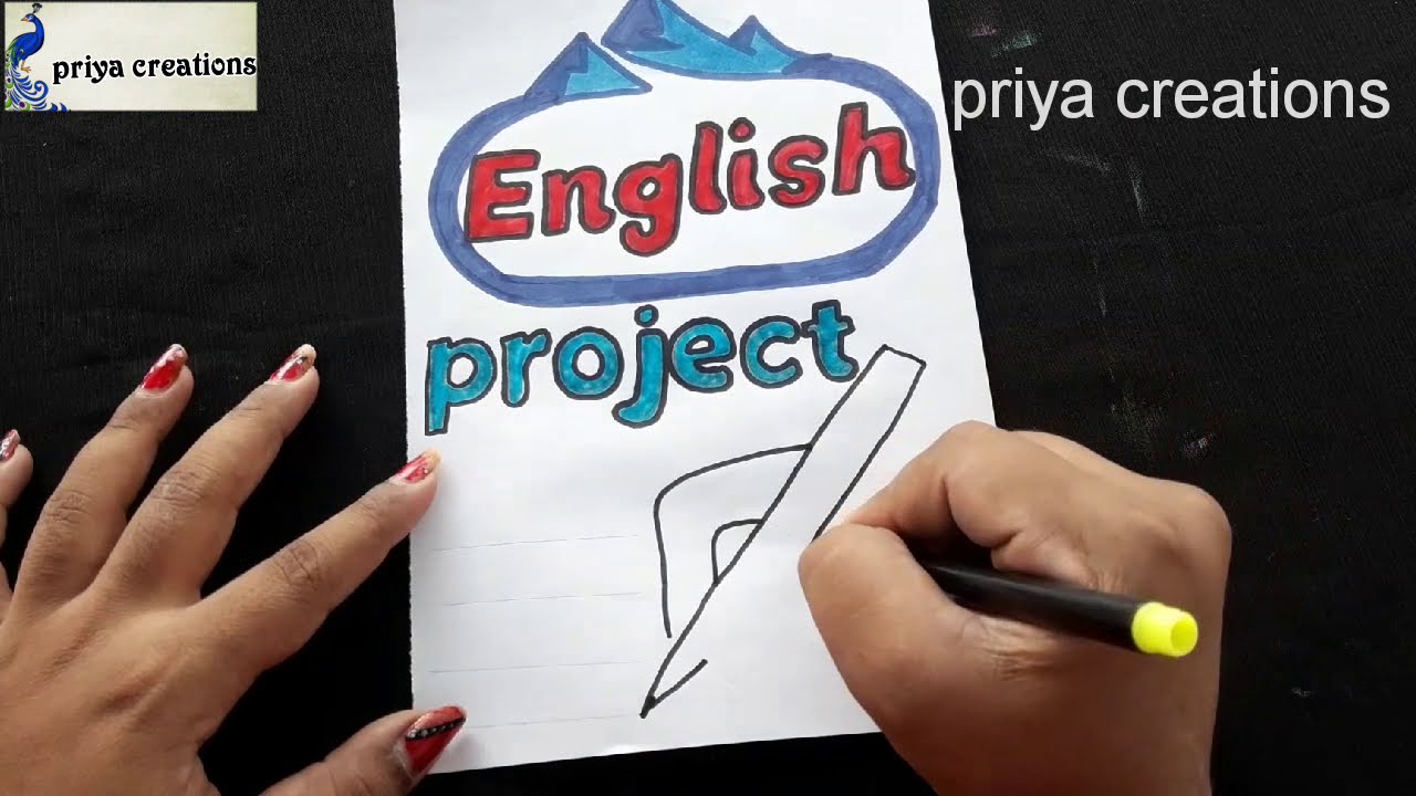 Border Design For English Project | English Project Heading Designs ...