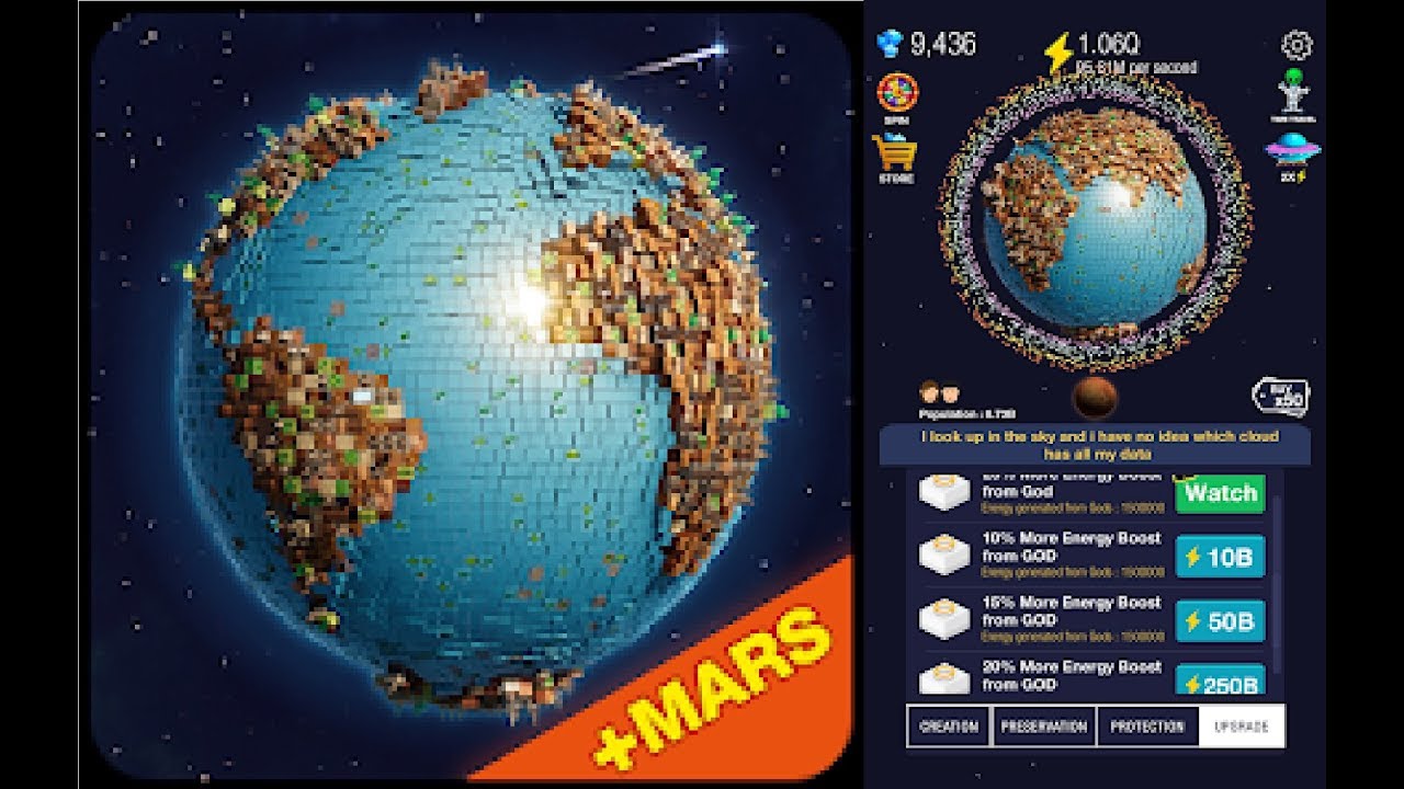 Idle World ! GamePlay - Android , iOS / Earth , Mars / Casual / Clicker ...