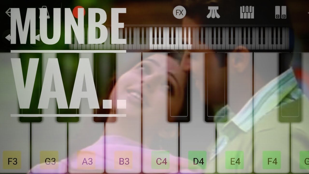 #Munbe Vaa | song on #Keyboard #Piano #sillunnuorukadhal #munbevaa Easy ...