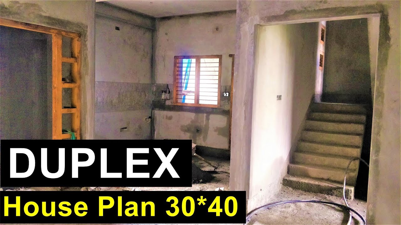 Duplex House plan in 30 x 40 site - Part 2 - YouTube