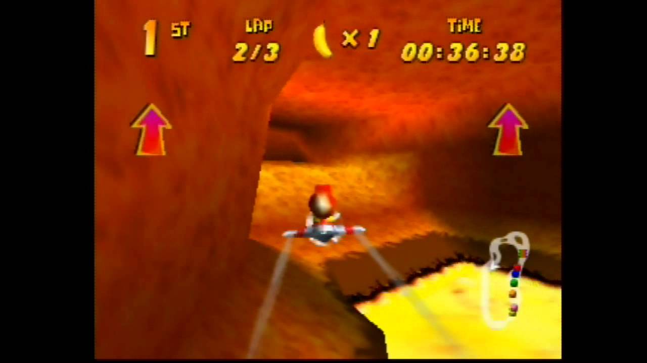 Hot Top Volcano Speed Run (Diddy Kong Racing) - Race Mode: Airplane ...