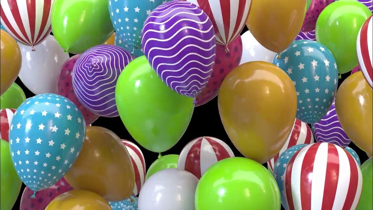 balloons moving up animation background | colorfull balloons animation ...