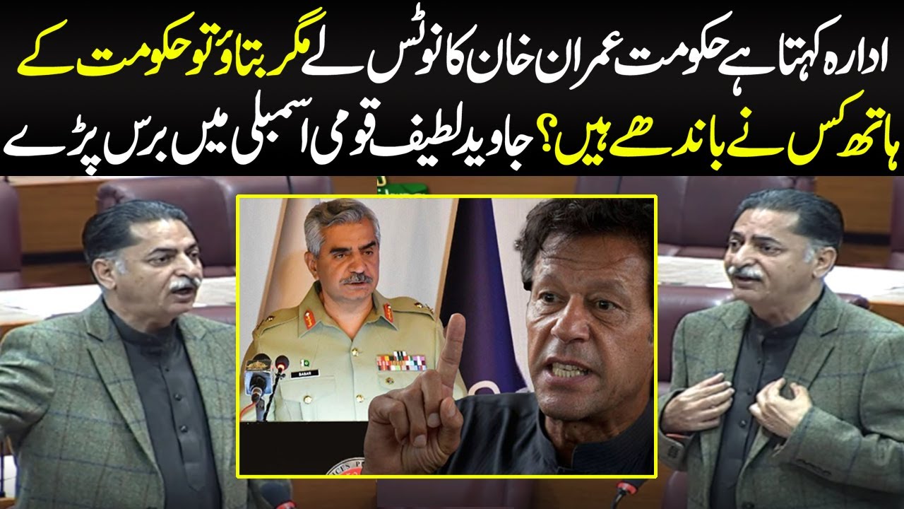 pmln mian javed latif hard speech in national assembly | exposed imran ...