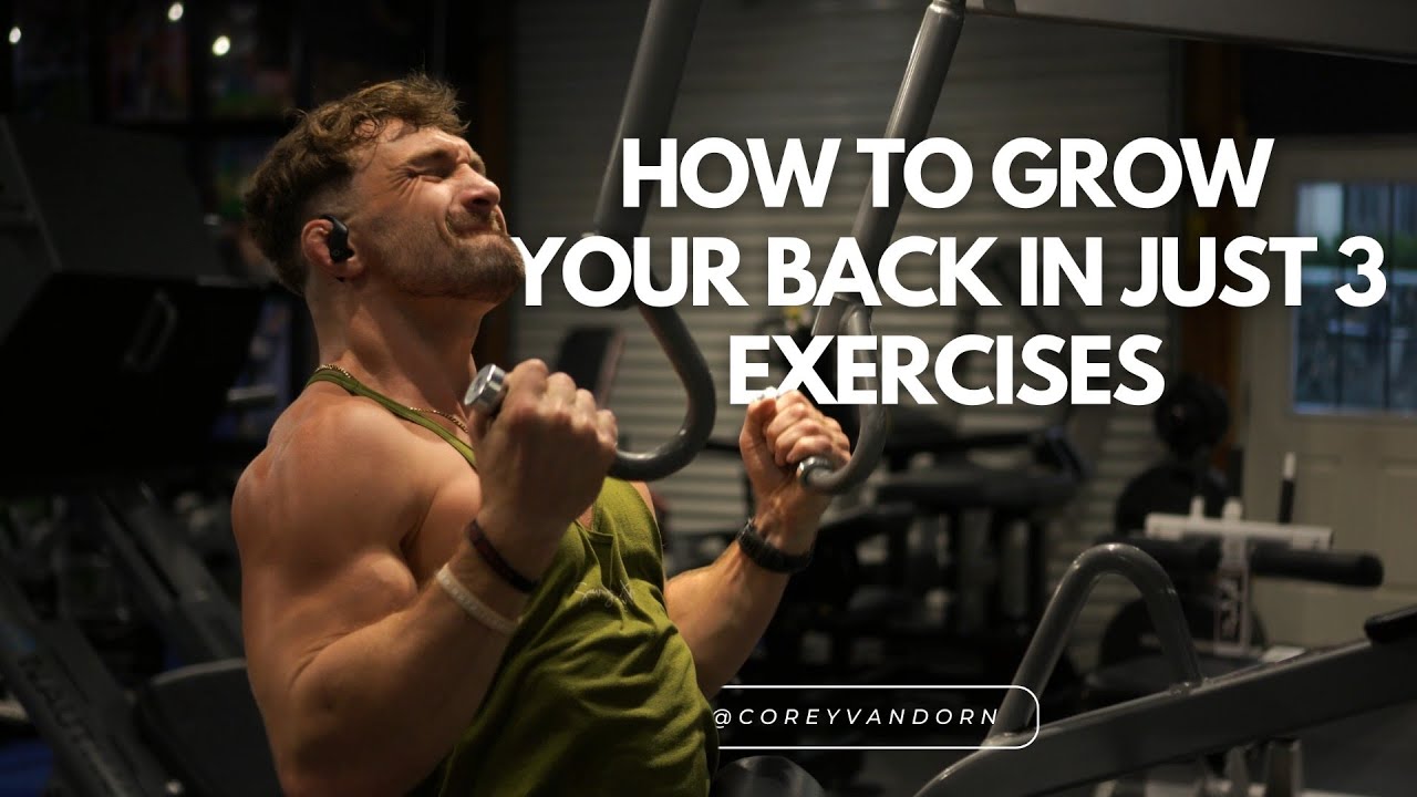 How To Grow Your Back With Just 3 EXERCISES plus my Supplement Routine ...