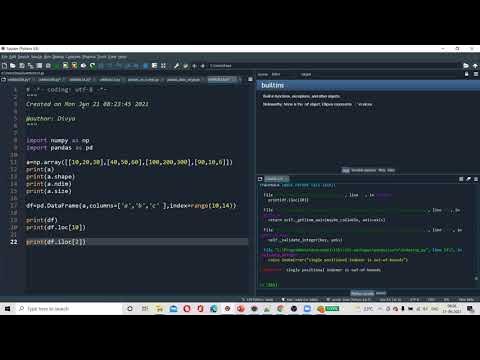 Pandas Loc and Iloc methods and its usage - YouTube
