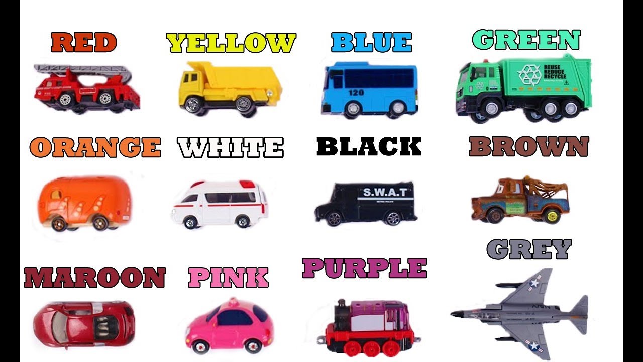 Learn Colors with Vehicles for kids children toddlers babies | Colors ...