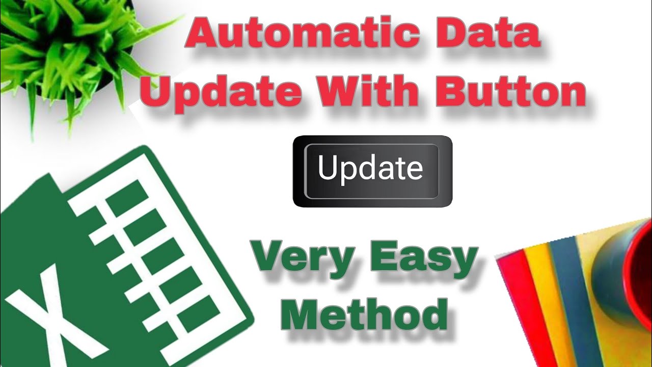 Automatic Data Update with button in Excel | Excel Button | Data Entry ...