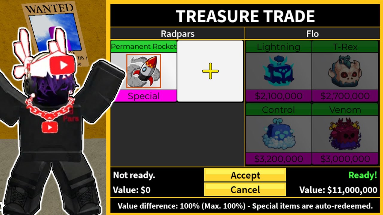 Craziest Perm Rocket Trades in Blox Fruits! - YouTube