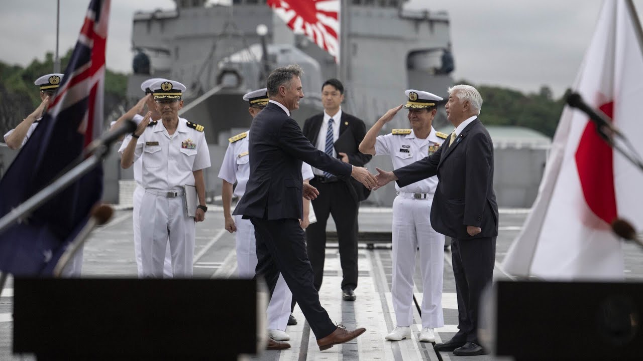 Richard Marles inspects Japanese warship ahead of $10 billion deal ...