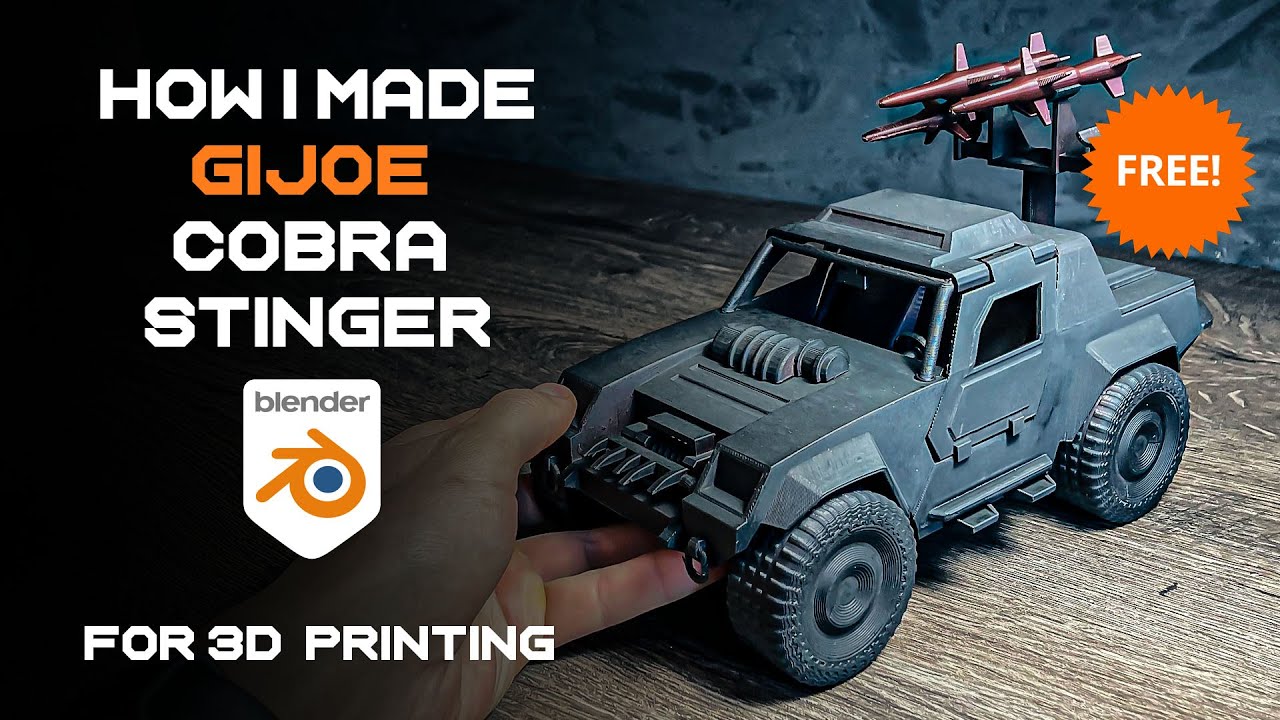 GiJoe Classified 3d printed vehicle - YouTube