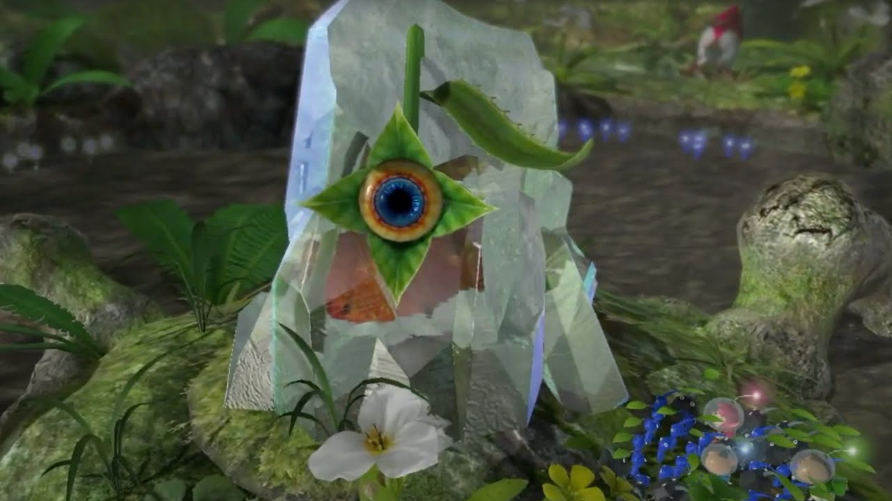 Pikmin 3 Deluxe CO-OP Defeat Bosses Mode 5 Ouaggled Mireclops - YouTube