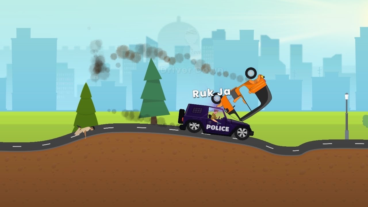 Hill Climb India ll Auto gameplay ll police jeep trace the auto rishka ...