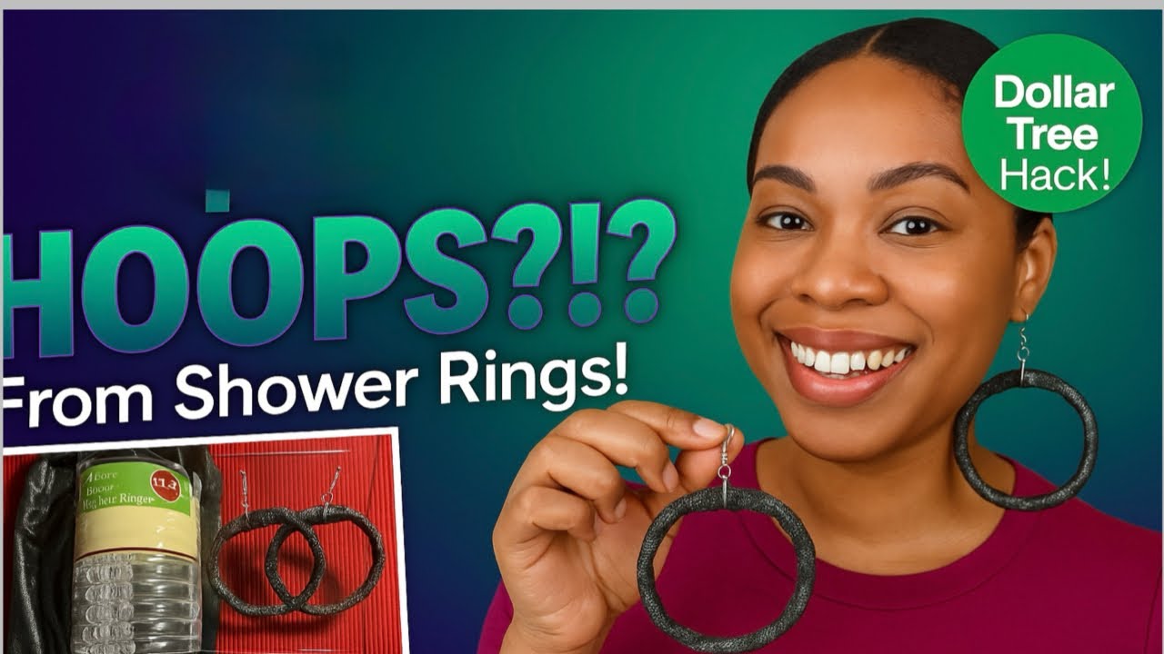 You Won’t Believe These HOOPS Started as Dollar Tree Shower Rings! # ...