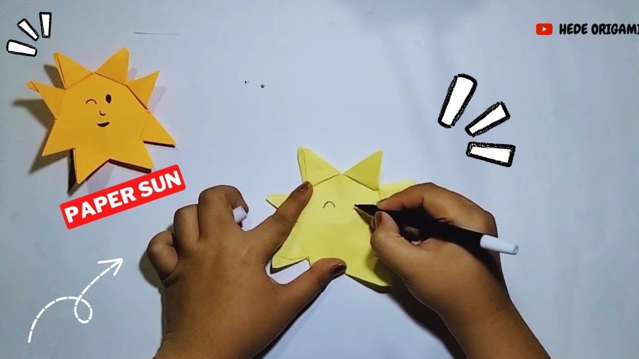 Paper Sun - How To Make Easy Paper Sun Origami #origami #origamicraft # ...
