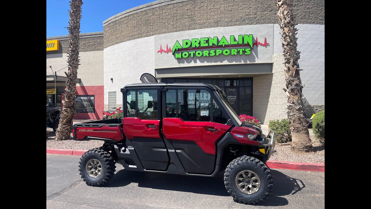 2024 Can Am Defender MAX Limited HD10 Fiery Red - YouTube