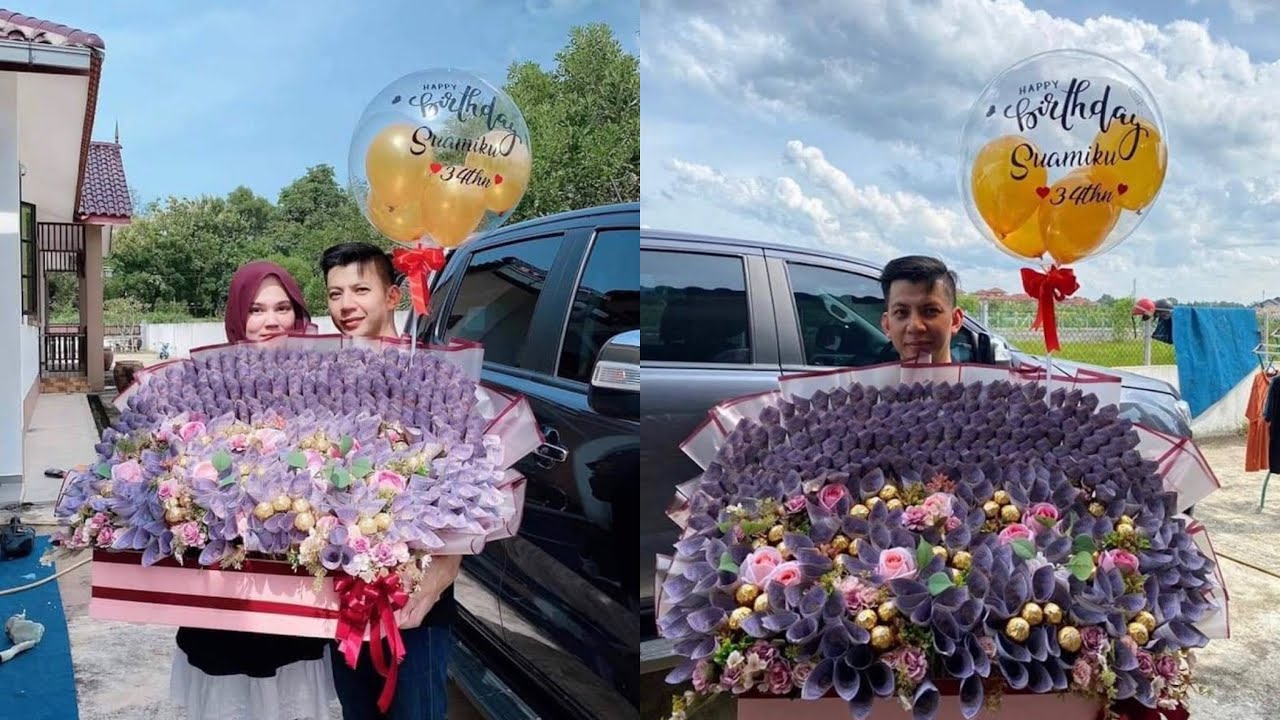 Sayang Suami, Isteri Hadiahkan Gubahan Rimbunan Bunga ‘Gergasi’ Guna ...
