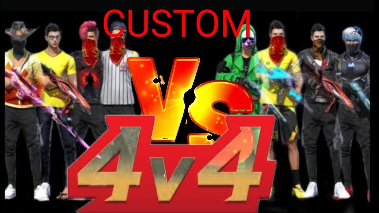 FREE FIRE ME 4V4 CUSTOM KIYA🔥🔥#FREE FIRE#4V4#CUSTOM - YouTube
