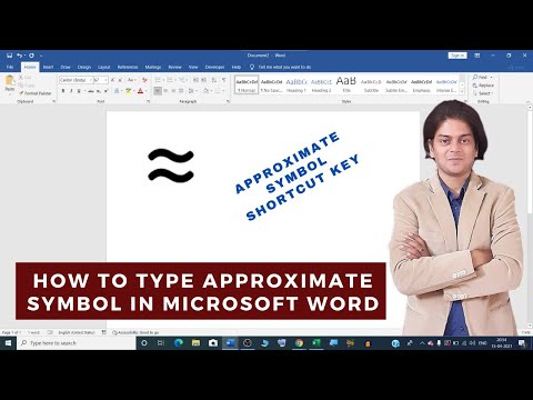 How to type approximate symbol in Microsoft word