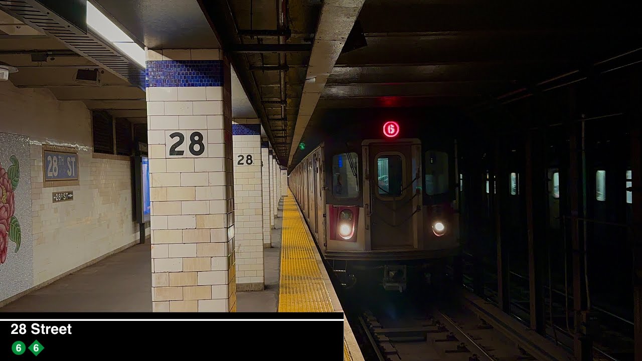 IRT Lexington Avenue Line| (6) Lcl & (4)(5) Exp Train Action @ 28th ...