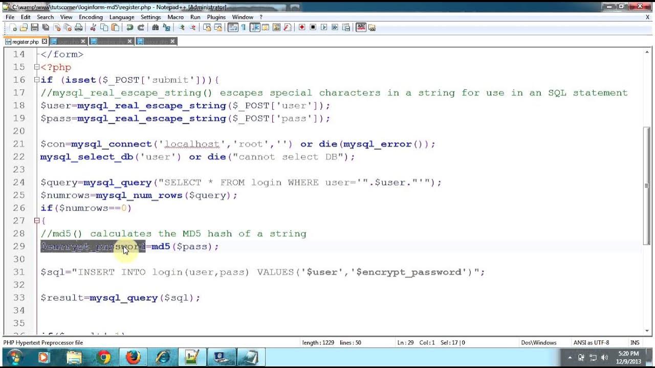 PHP User Registration Form with Password Encryption - YouTube