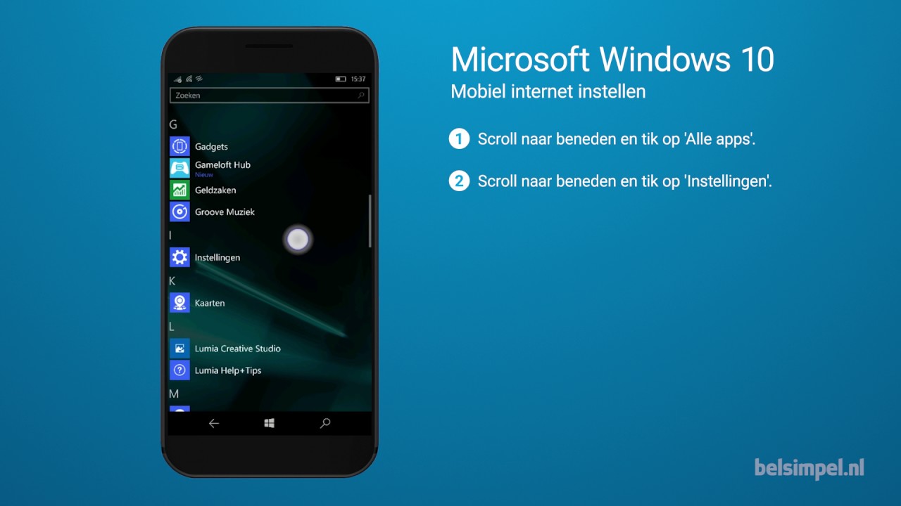 Tips & Tricks - Microsoft smartphone: Mobiel internet instellen ...