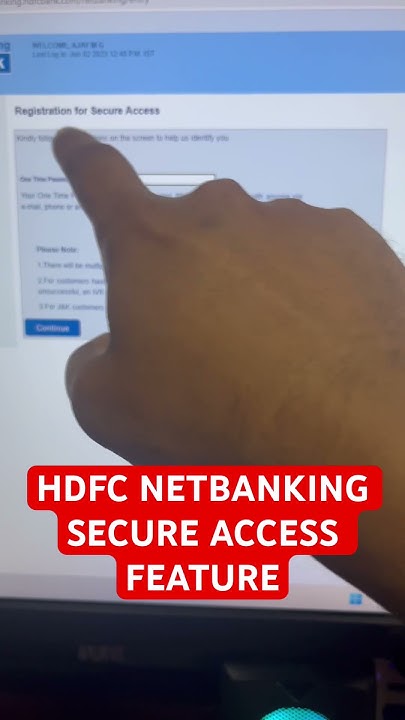 HDFC NETBANKING SECURE ACCESS NEW SECURITY FEATURE - 2STEP VERIFICATION #shorts - YouTube