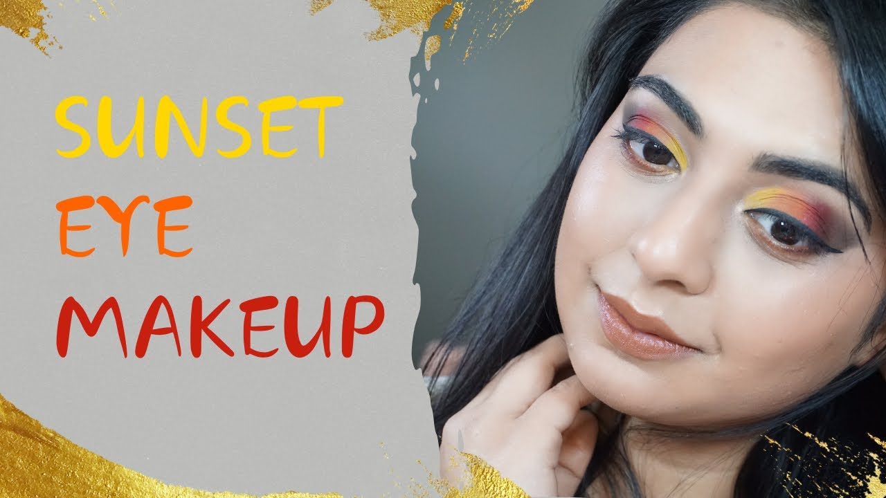 Sunset eye look for special occasions 🌅 - Makeup tutorial in // Hindi // 🤩🙏🏻 - YouTube