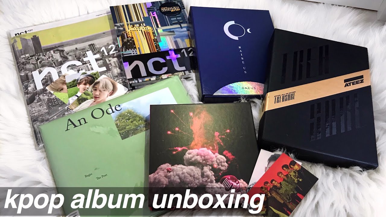 relaxing kpop album haul + unboxing! (Nct, Seventeen, Ateez, Oneus ...