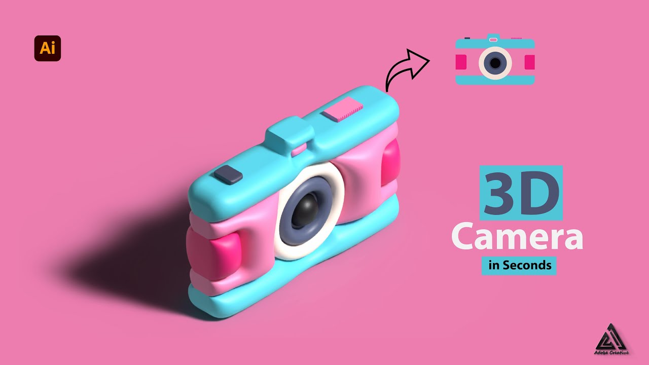 HOW TO MAKE 3D CAMERA IN SECONDS IN | ADOBE ILLUSTRATOR | - YouTube