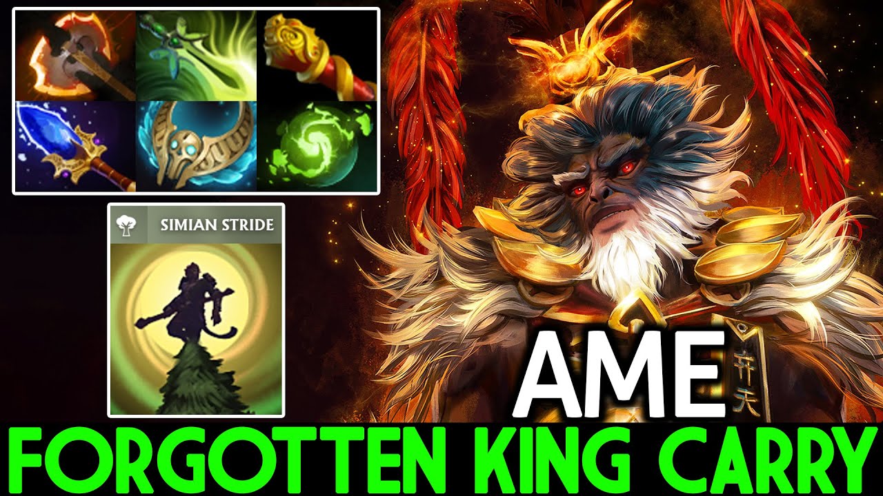 AME [Monkey King] Forgotten King Carry The Game with Full Slotted Dota ...